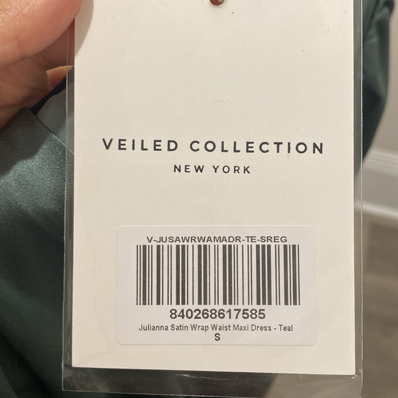 Dresses | Veiled Collection Unused Blue Satin Long Sleeve Maxi Dress ...